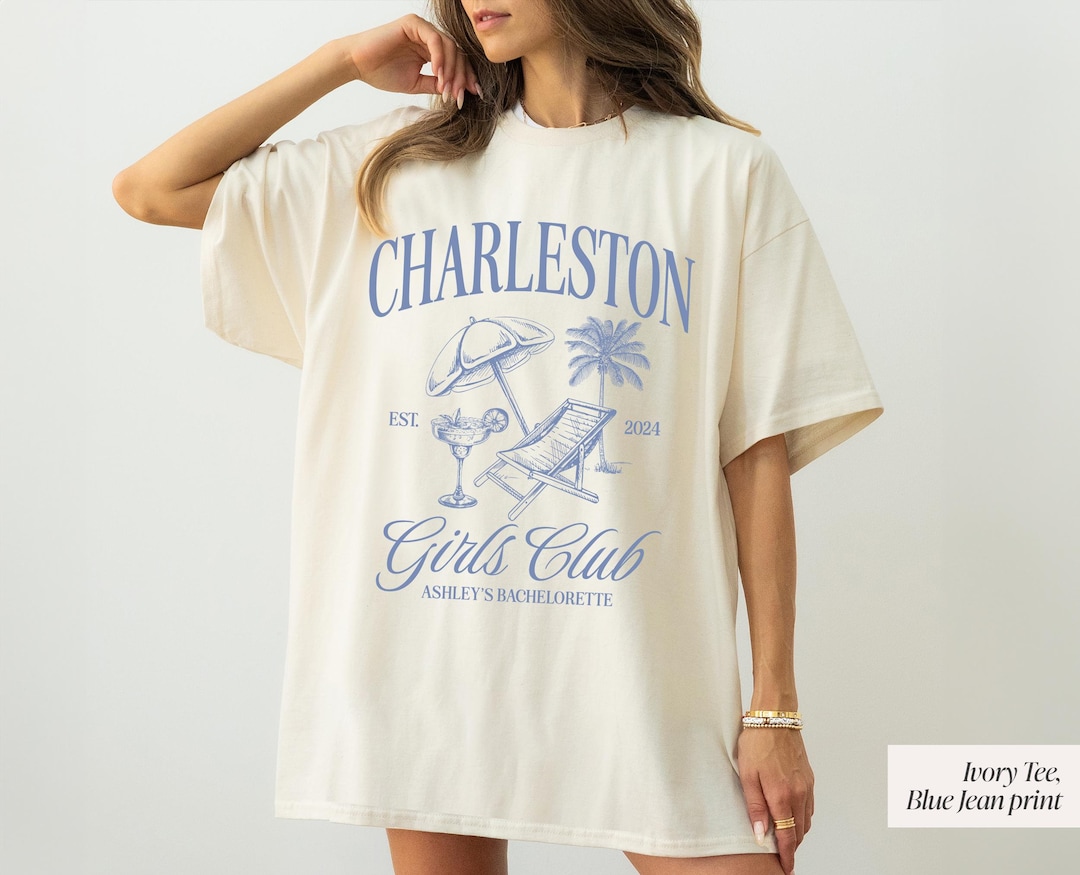 Charleston Bachelorette Shirt, Custom Bach Club Shirt, Custom Location ...