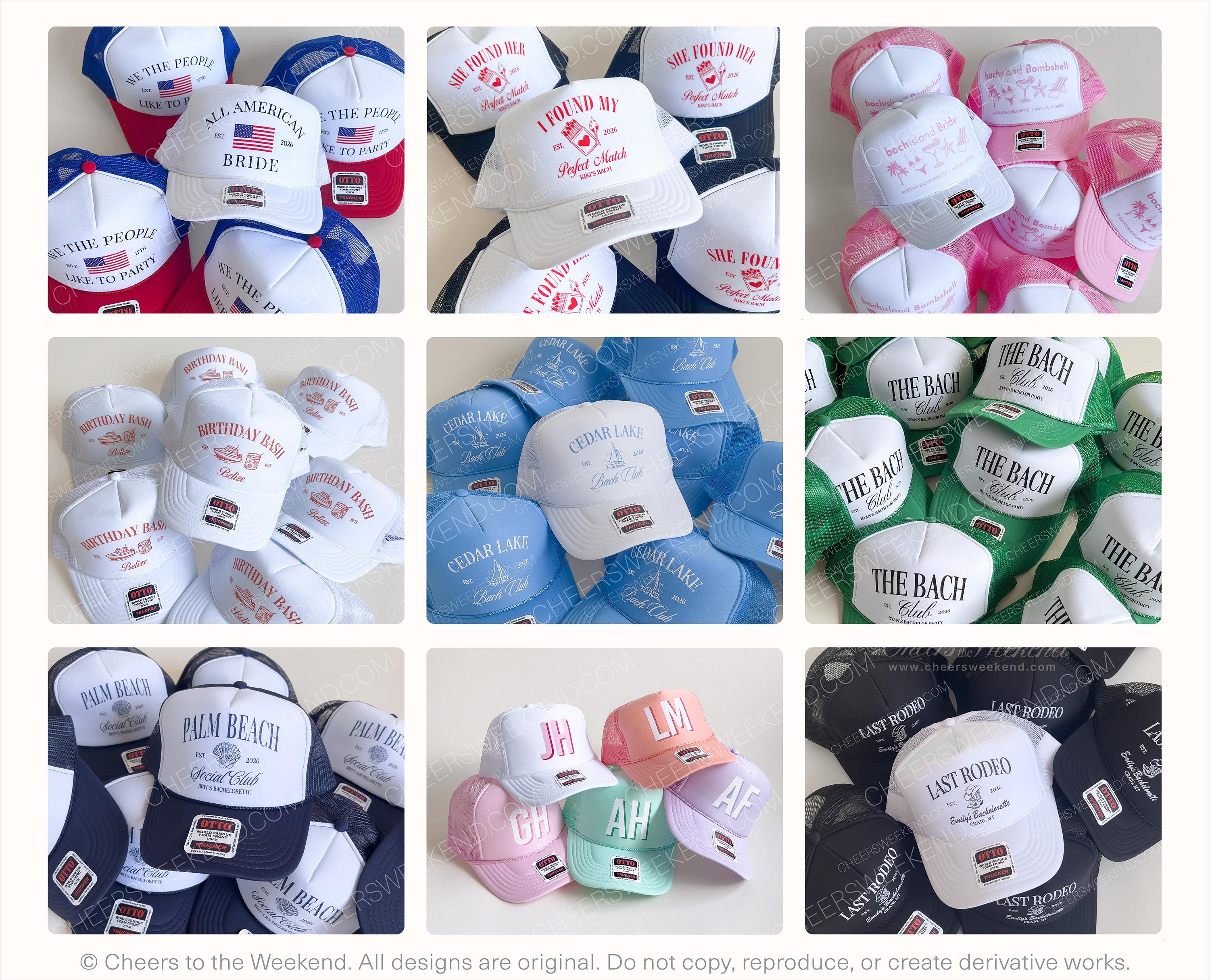 Drunk in Love, Just Drunk Bachelorette Party Hats, Custom Bachelorette ...