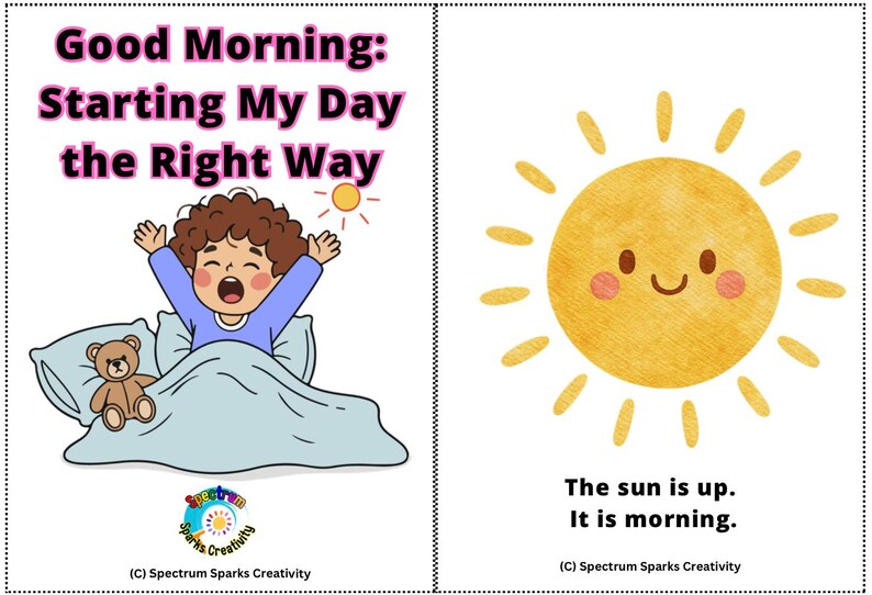 Good Morning Social Story for Kids | Printable Routine Story | Autism ...