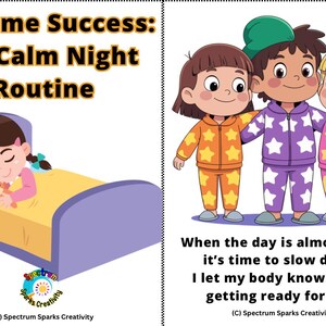 Bedtime Social Story for Kids | Calm Night Routine Printable | Autism ...