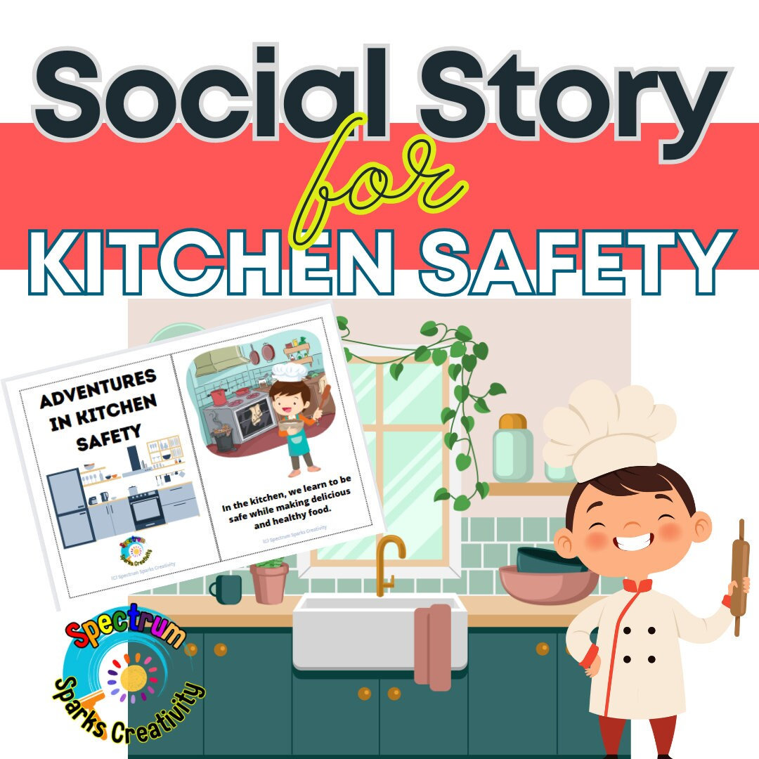 Social Story for Learners: A Kitchen Safety Adventure - Etsy