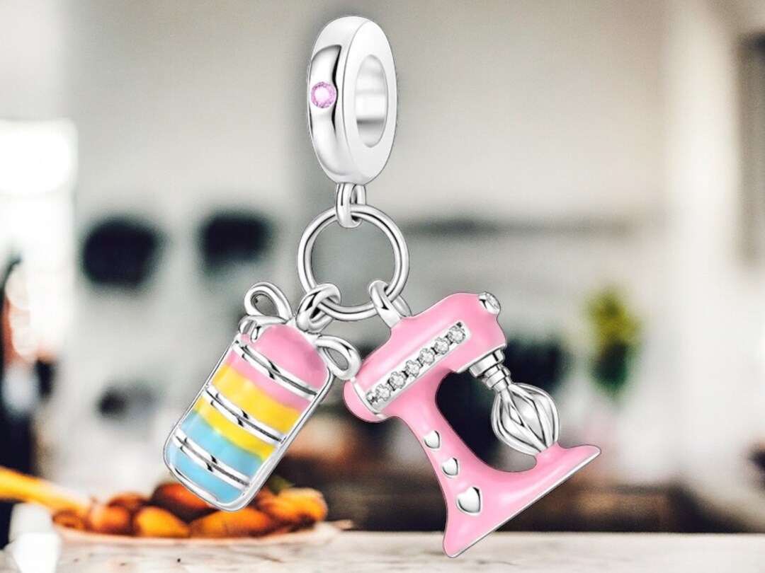 Bakery Macarons Pastries Sweets Cookies France Stopper Spacer Charm 925 ...