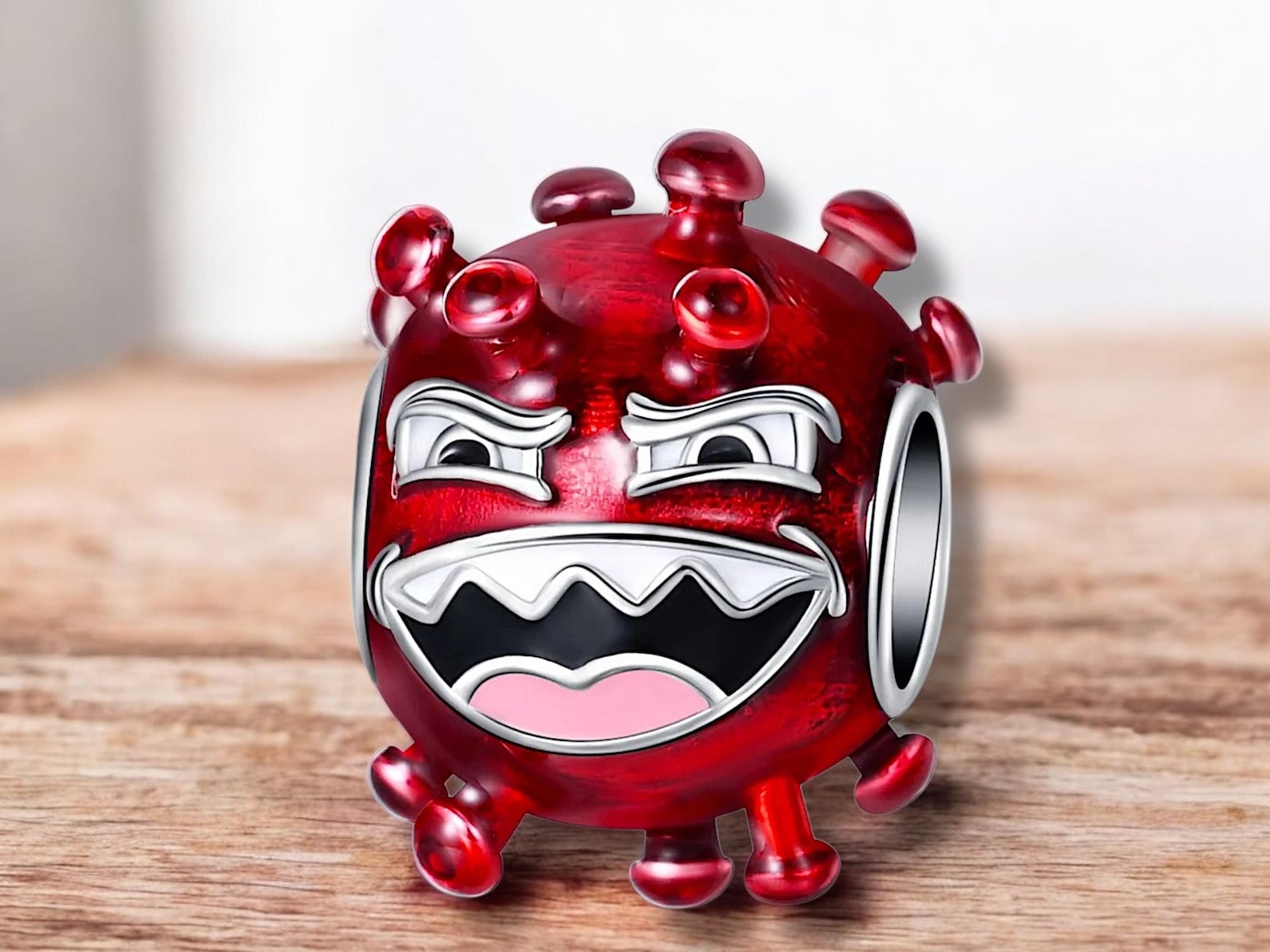 Virus Bacteria - Funny Cartoon Disease Health Doctor Candy Red Enamel ...