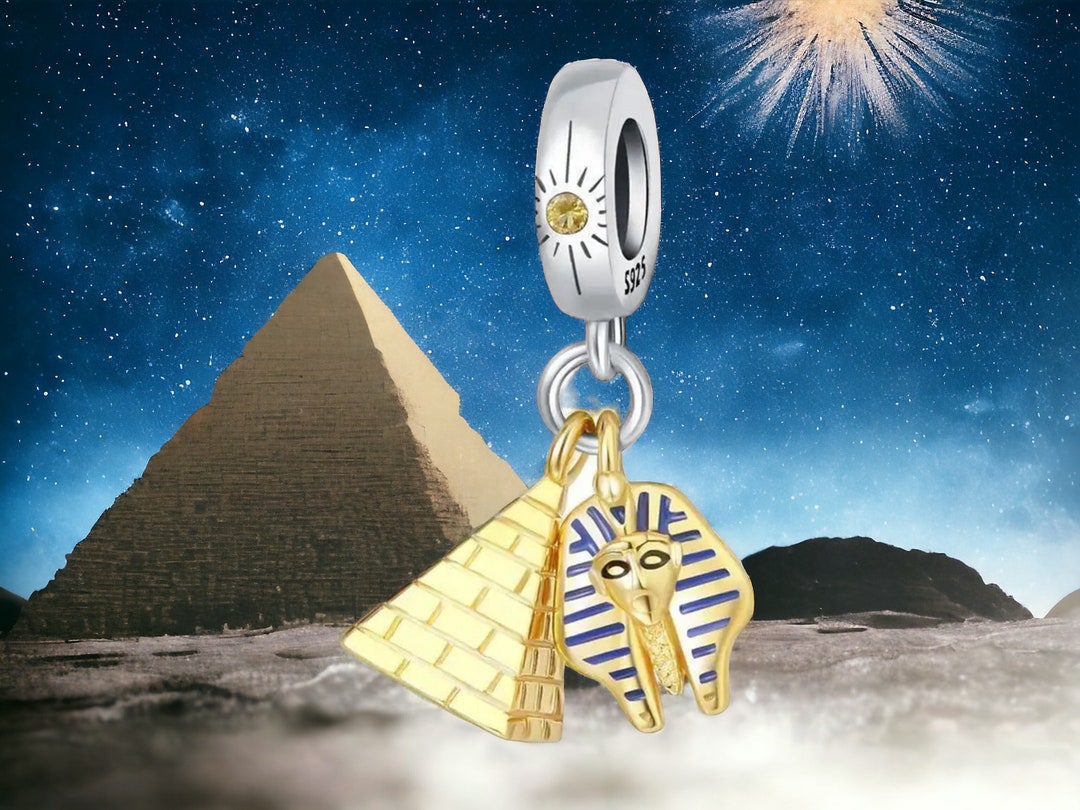 Egypt Giza Travel Holiday Pyramid Sphinx Cat Pharaoh Cairo Charm 925 ...