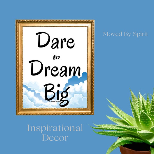 Dare to Dream Poster - Etsy