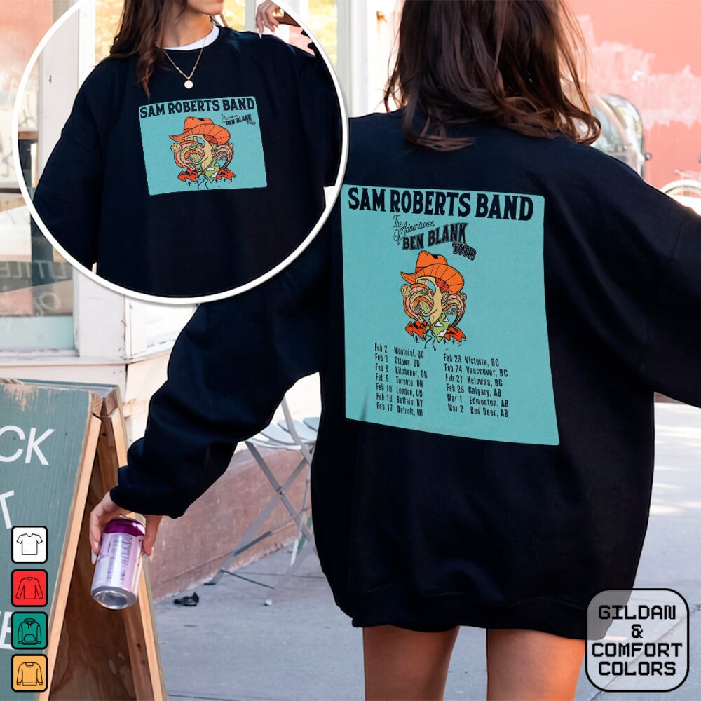 Sam Roberts Band Tour 2024 Shirt The Adventures of Ben Blank Tour 2024 ...