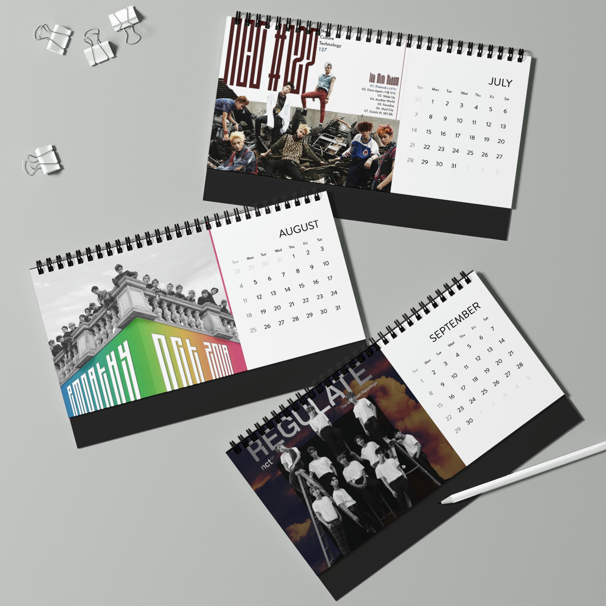 NCT Units Desktop Calendar 2024 Grid - Etsy