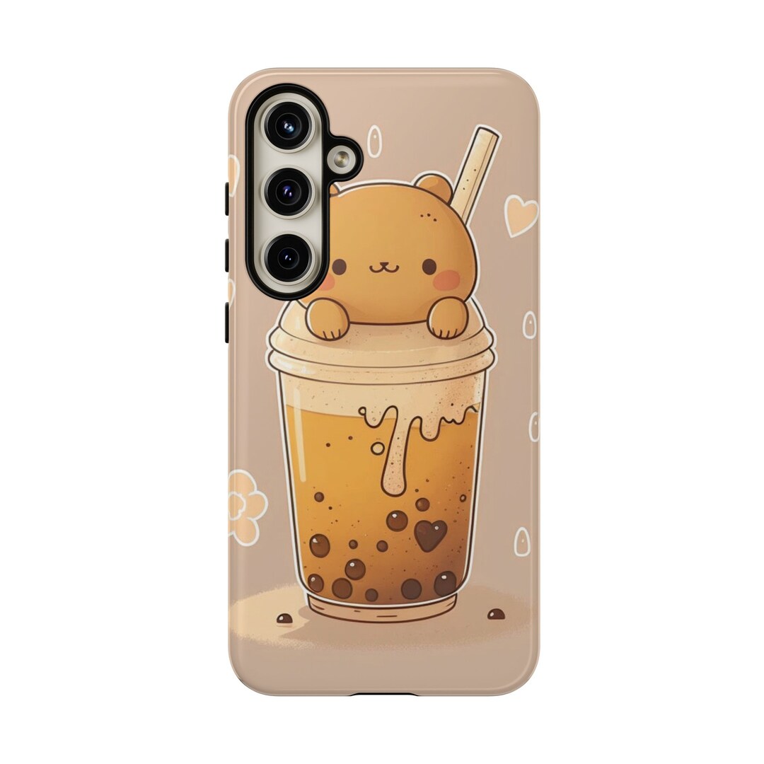 Cute Bear in Boba Cases for Samsung, Iphone, and Google Pixel - Etsy