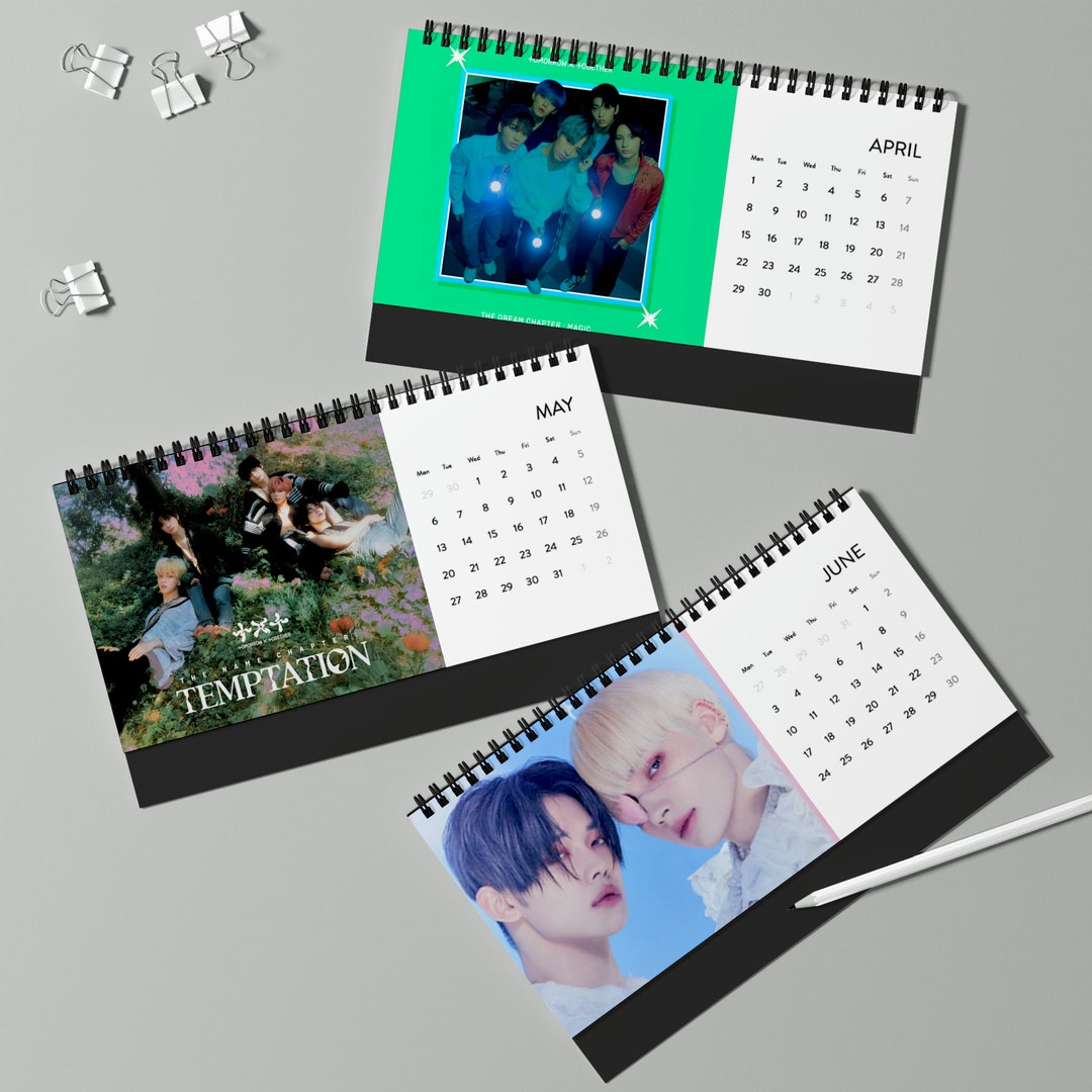 Txt Desk Calendar 2024 Grid - Etsy