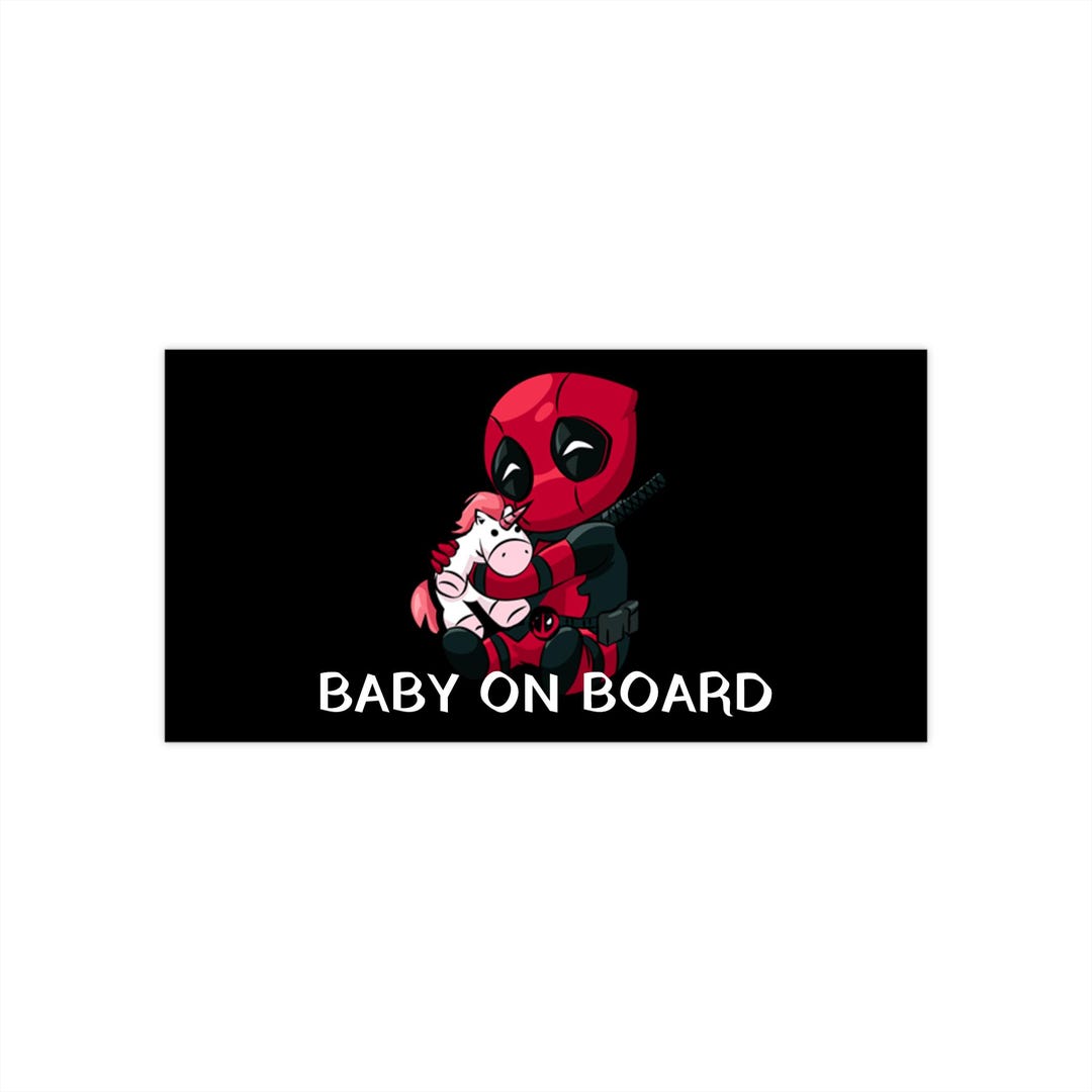 Deadpool Baby on Board Bumper Sticker - Etsy