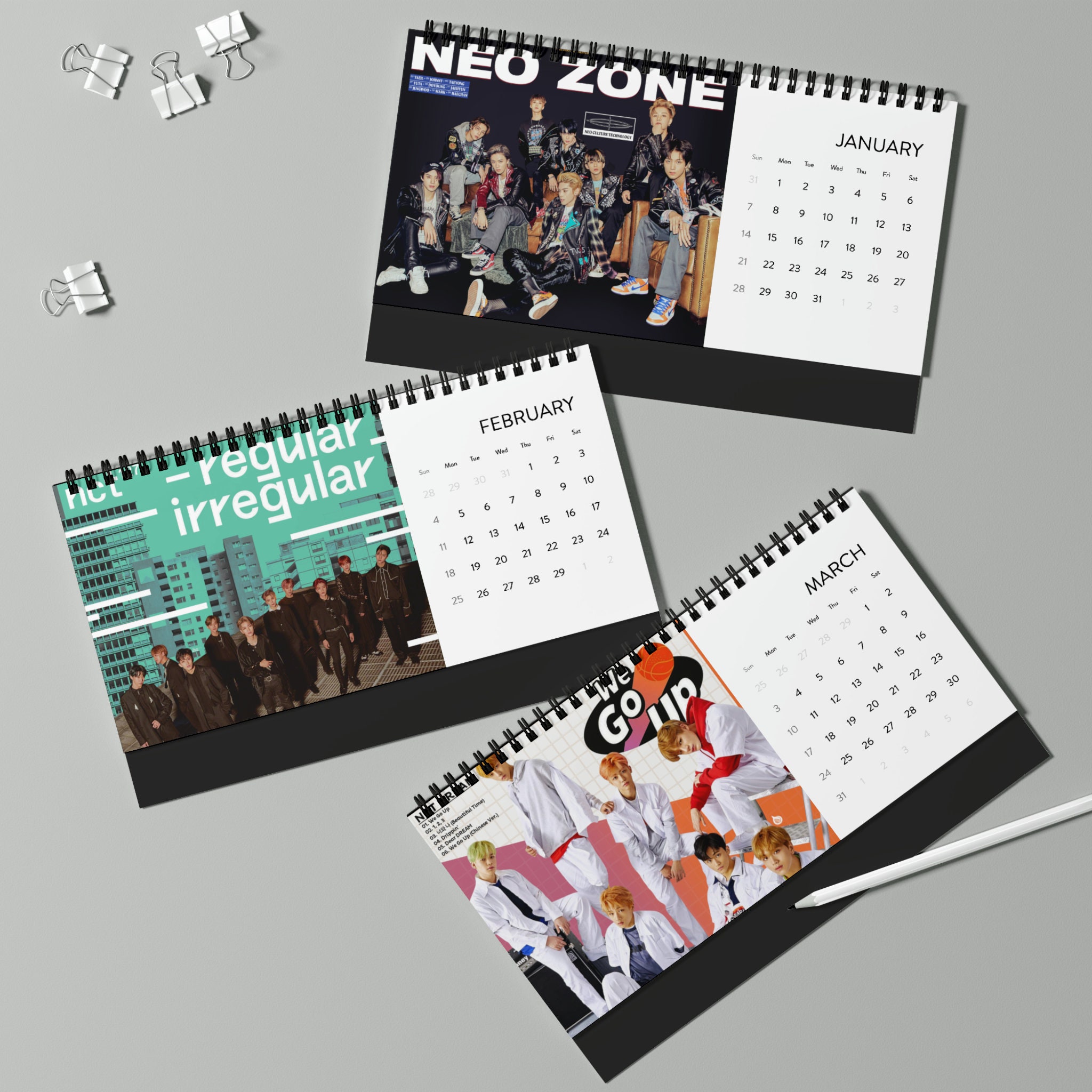 NCT Units Desktop Calendar 2024 Grid - Etsy