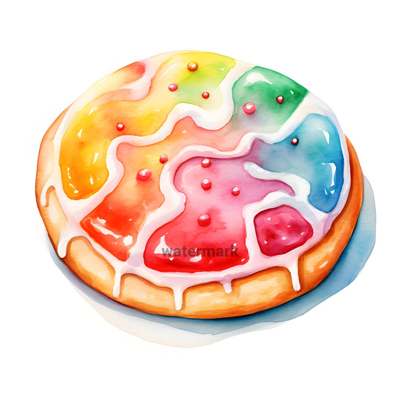 Sugar Cookies Watercolor Clipart, Cookie Clipart for Paper Craft and ...