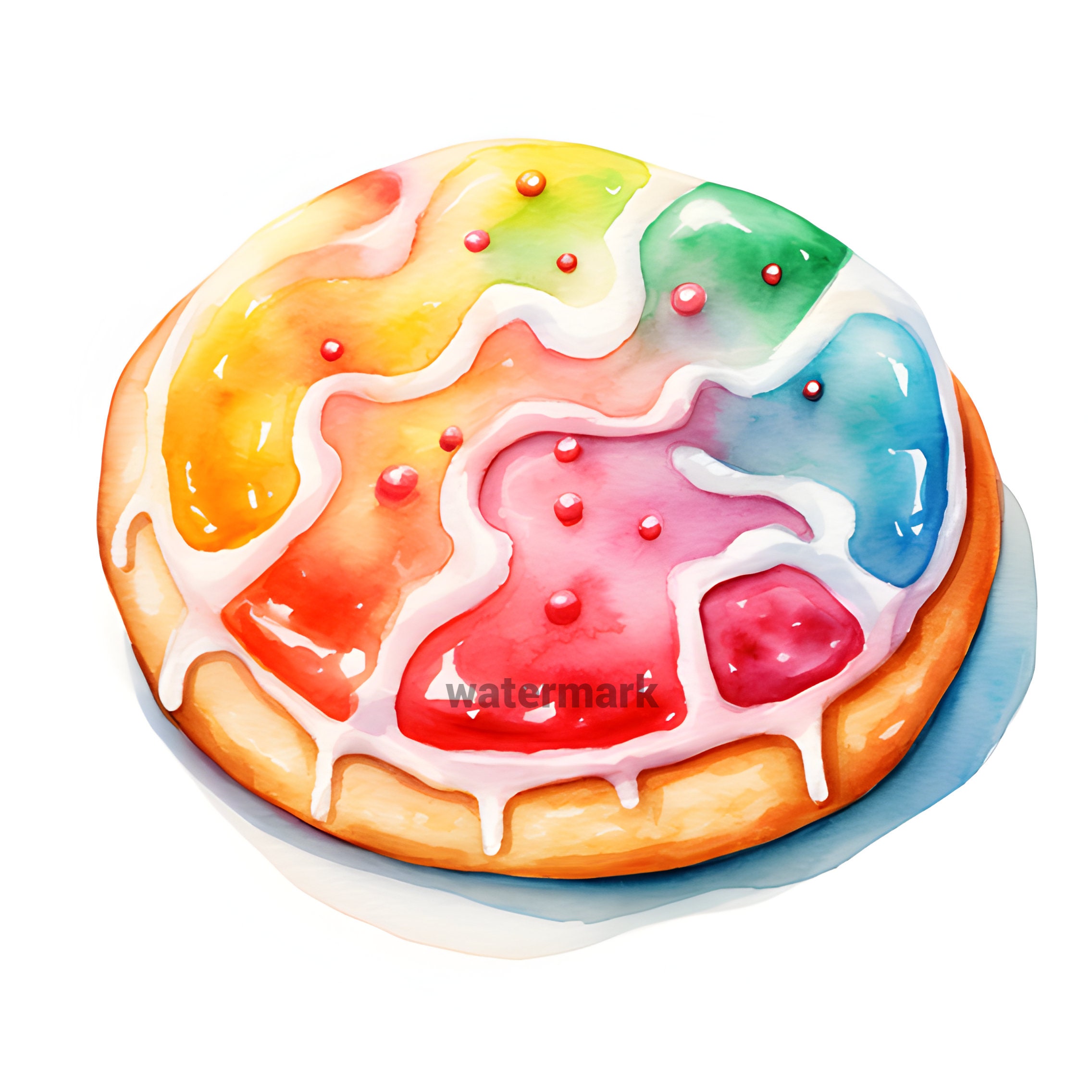 Sugar Cookies Watercolor Clipart, Cookie Clipart for Paper Craft and ...