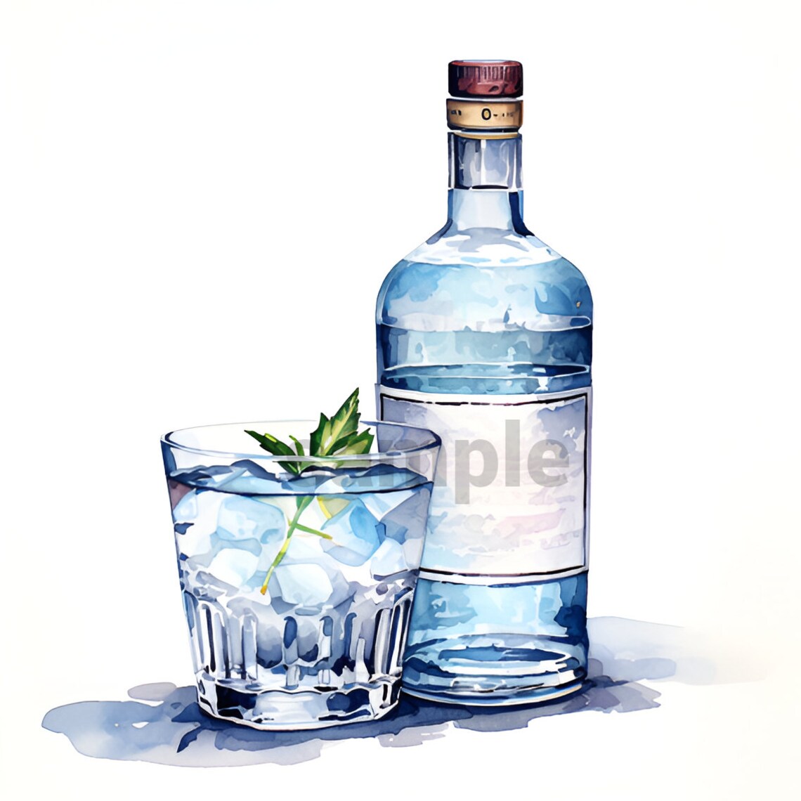 Adult Beverage Clipart, Alcohol Clipart, Beer Wine Watercolor, Paper ...