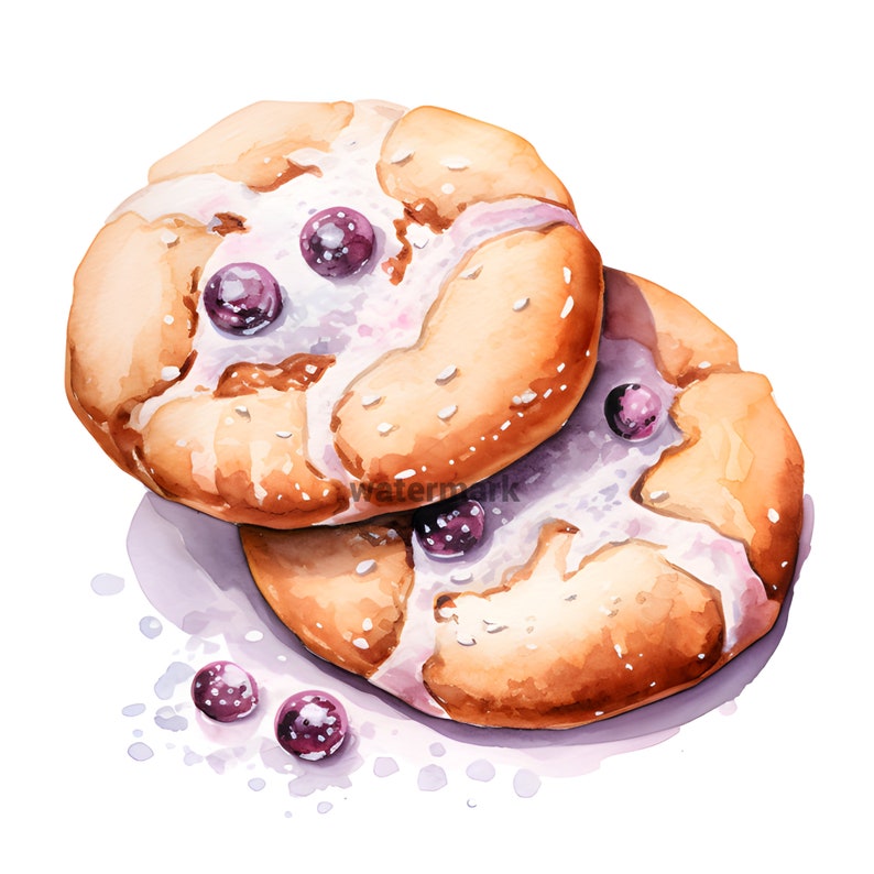 Sugar Cookies Watercolor Clipart, Cookie Clipart for Paper Craft and ...