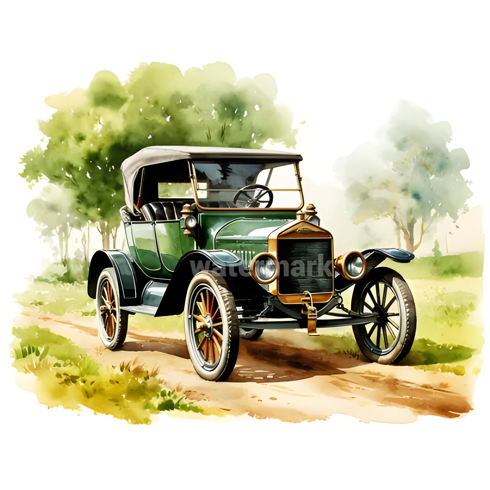 1920s Cars Clipart, Set of 18, Vintage Auto Clipart, Classic Car Art ...