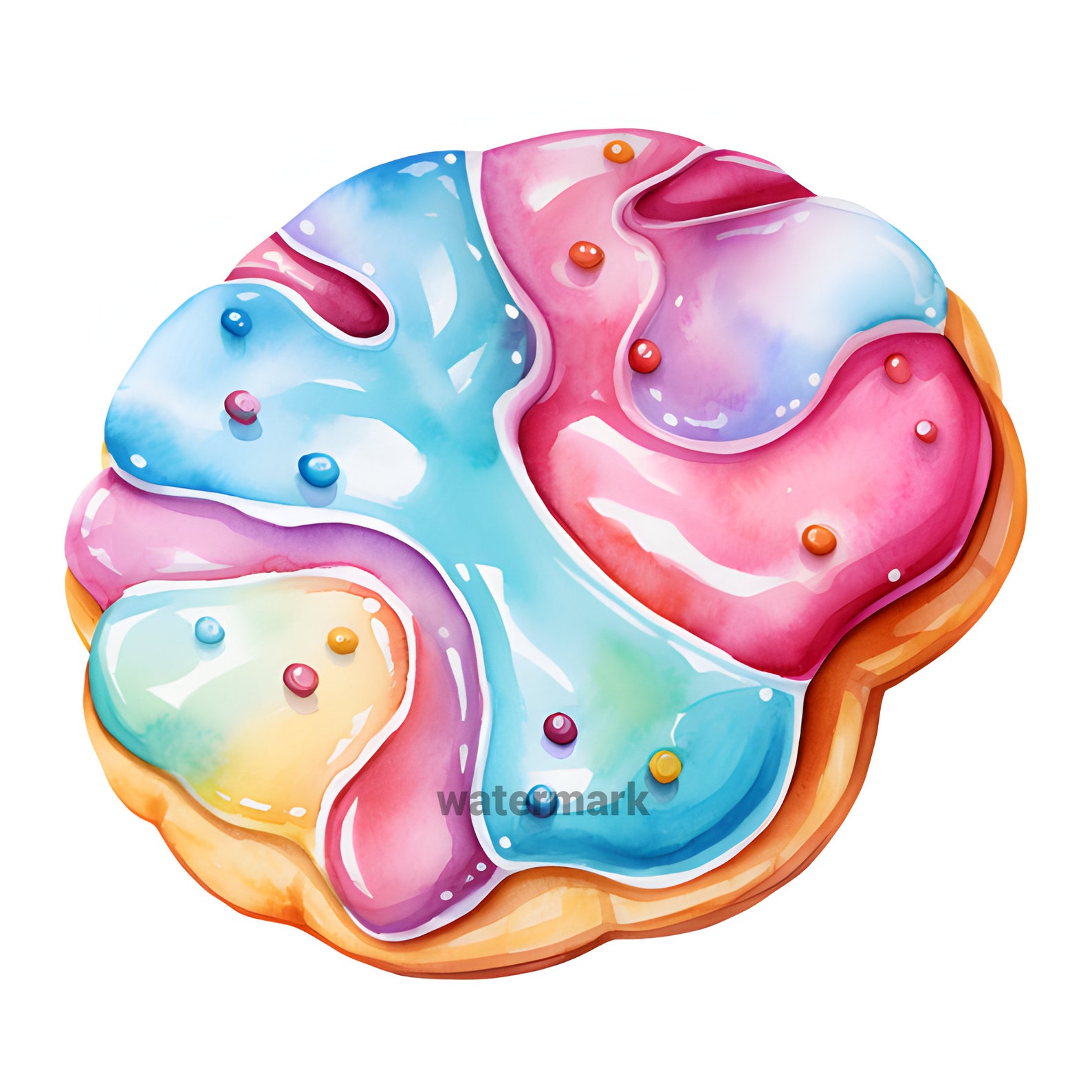 Sugar Cookies Watercolor Clipart, Cookie Clipart for Paper Craft and ...