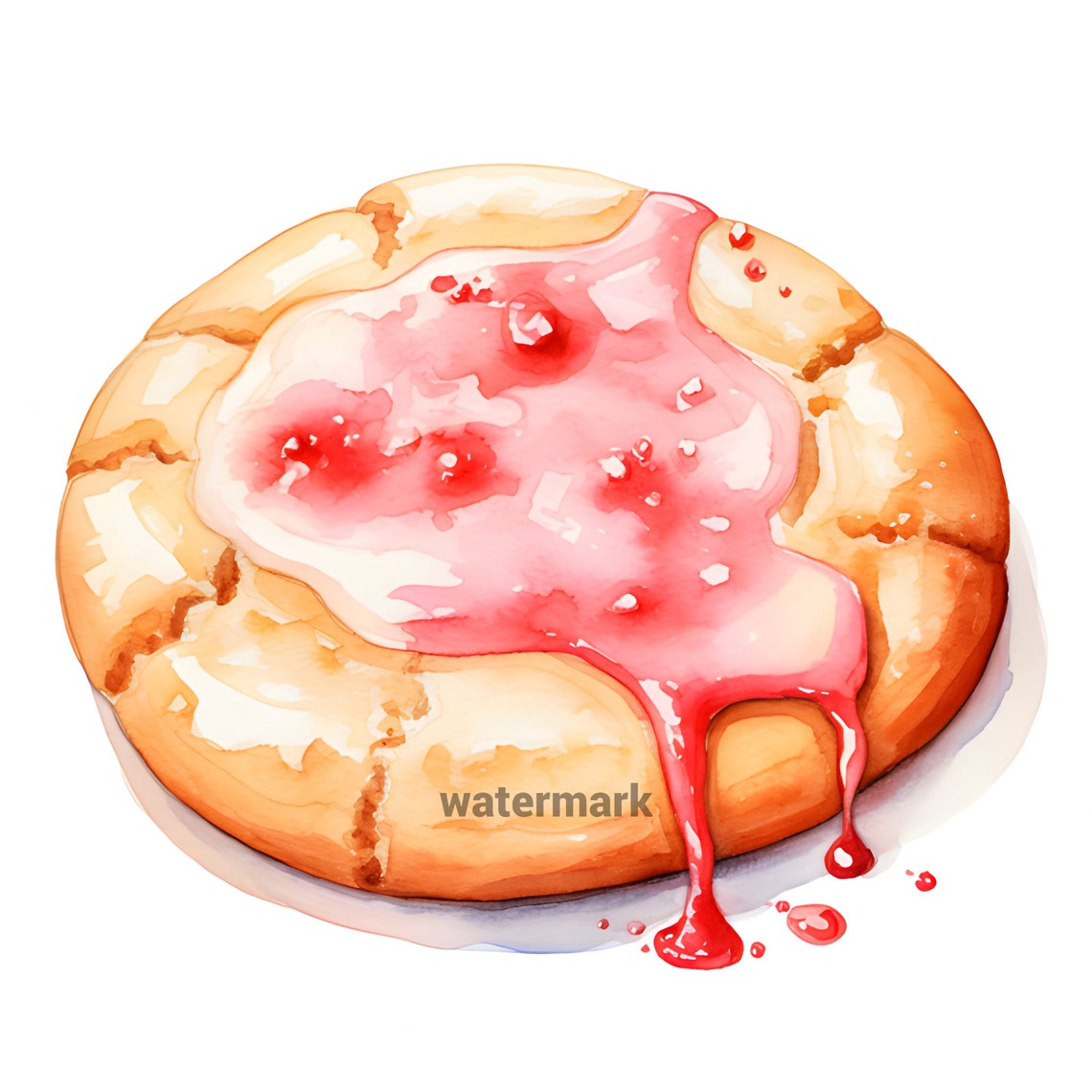 Sugar Cookies Watercolor Clipart, Cookie Clipart for Paper Craft and ...