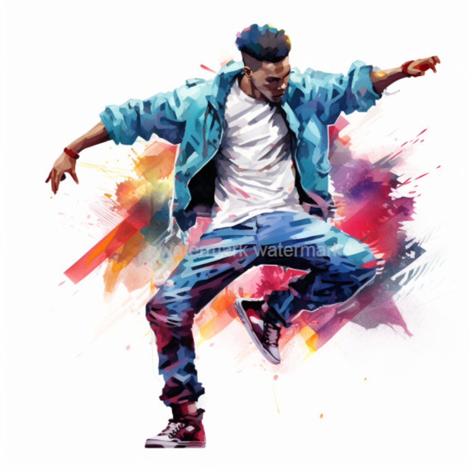 Street Dancer Clipart, Watercolor Clipart, Breakdance Clipart, Breaker ...