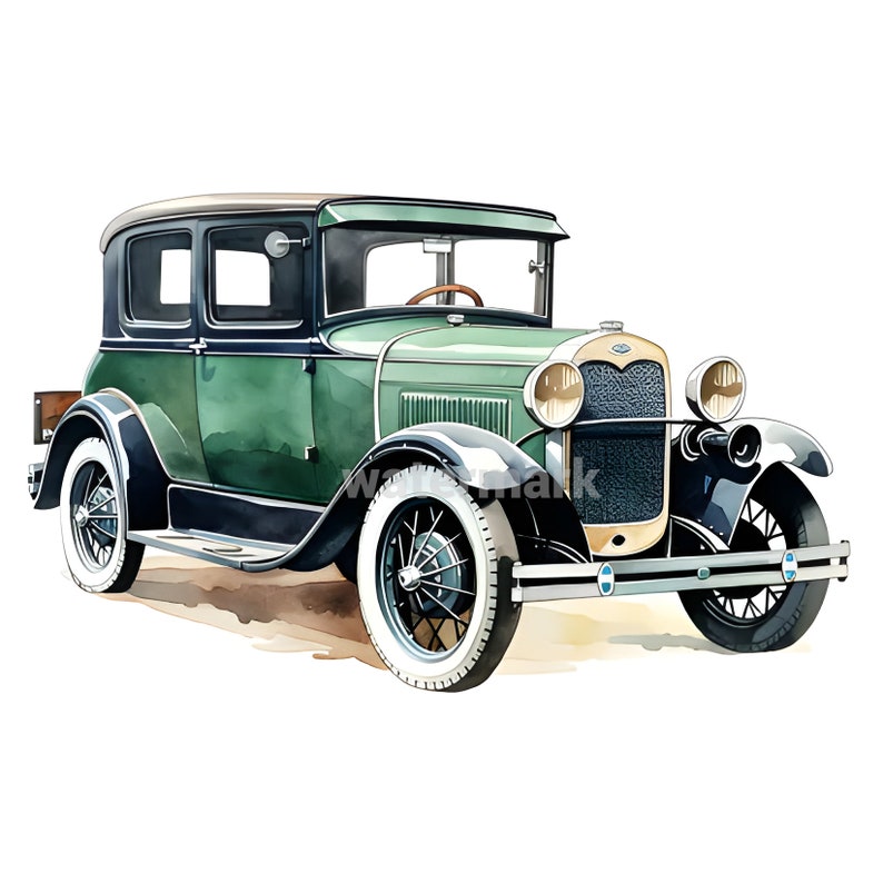1920s Cars Clipart, Set of 18, Vintage Auto Clipart, Classic Car Art ...