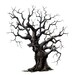 Creepy Trees Clipart, Haunted Tree Clipart, Spooky Trees, Halloween Art ...