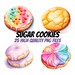 Sugar Cookies Watercolor Clipart, Cookie Clipart for Paper Craft and ...
