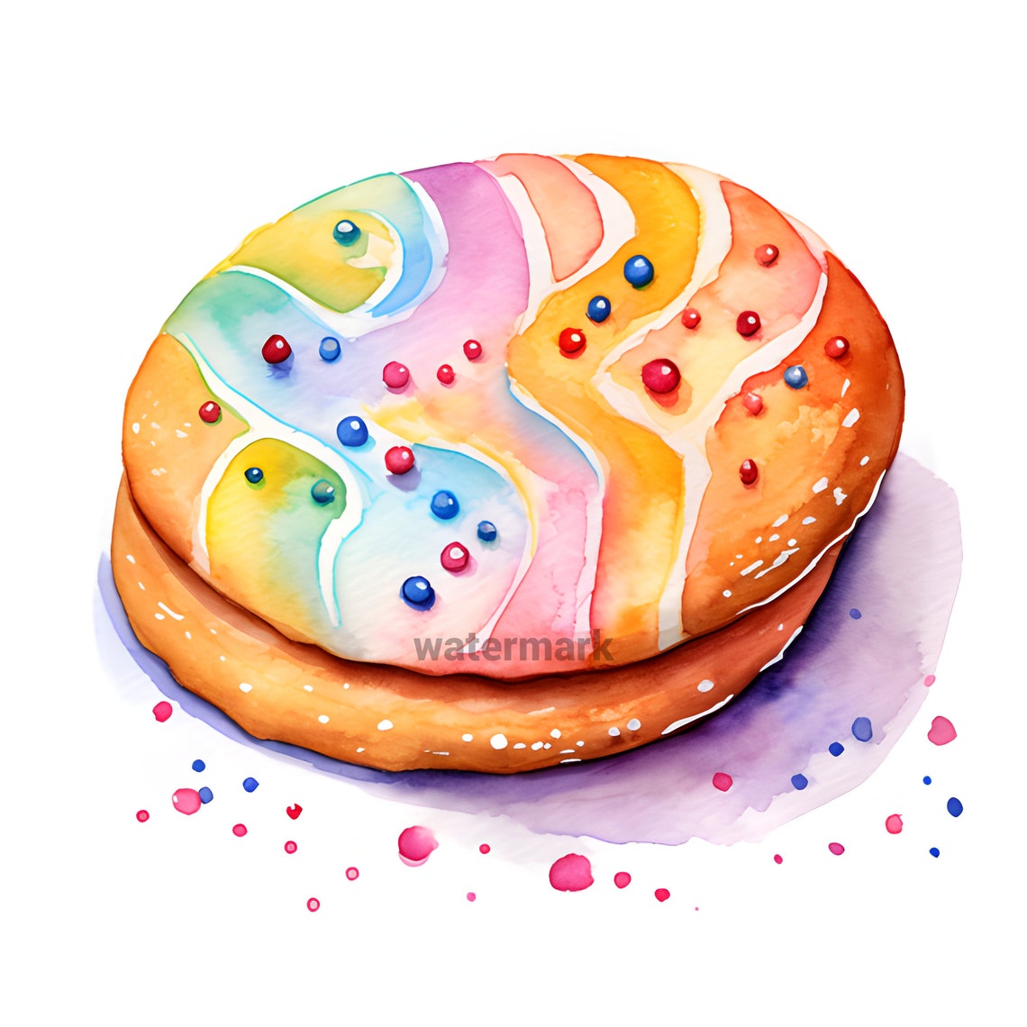 Sugar Cookies Watercolor Clipart, Cookie Clipart for Paper Craft and ...