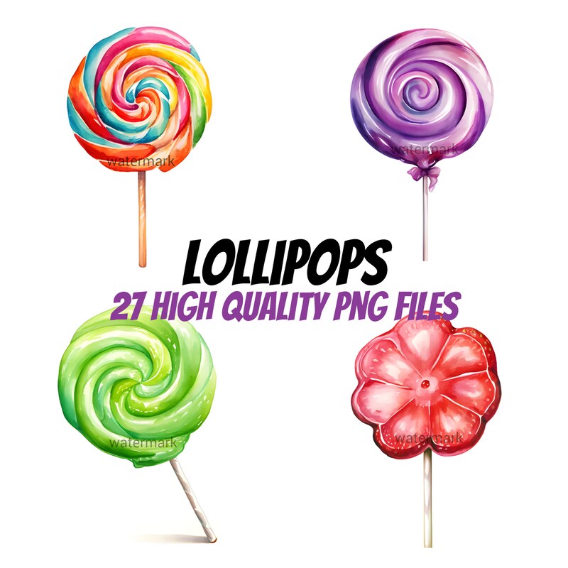 Lollipop Clip Art - Etsy