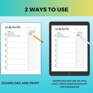 Printable Daily, Weekly, Monthly Meal Planner | Grocery Lists ...