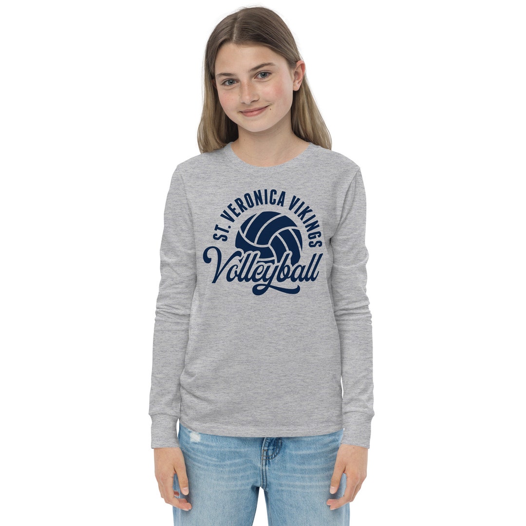 St. Veronica Vikings Volleyball Youth (unisex) Long Sleeve T-shirt ...