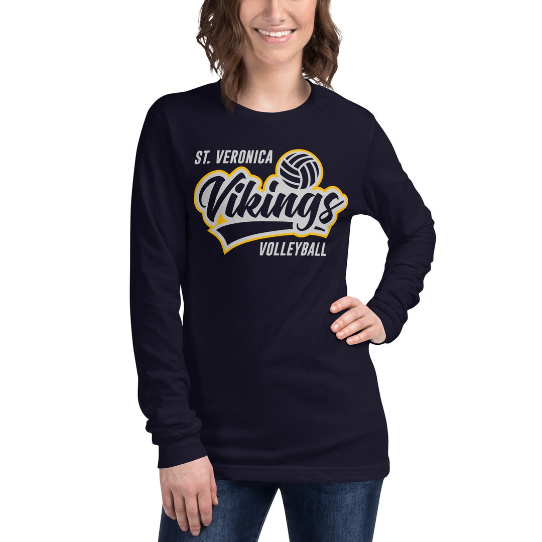 St. Veronica Vikings Volleyball Adult (unisex) Long Sleeve T-shirt ...