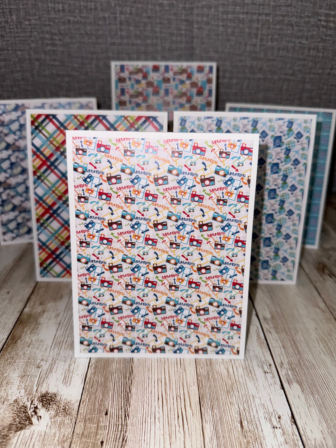 Travel Themed Note Cards, Travel Thank You Card, Blank Note Card ...