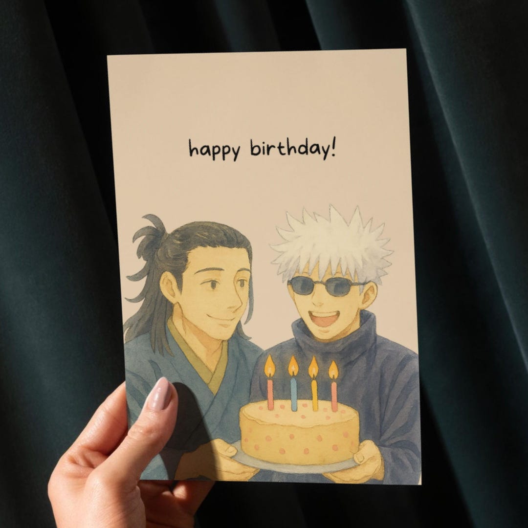 JJK Gojo and Geto Birthday Card | Anime Besties Greeting Card | Funny ...