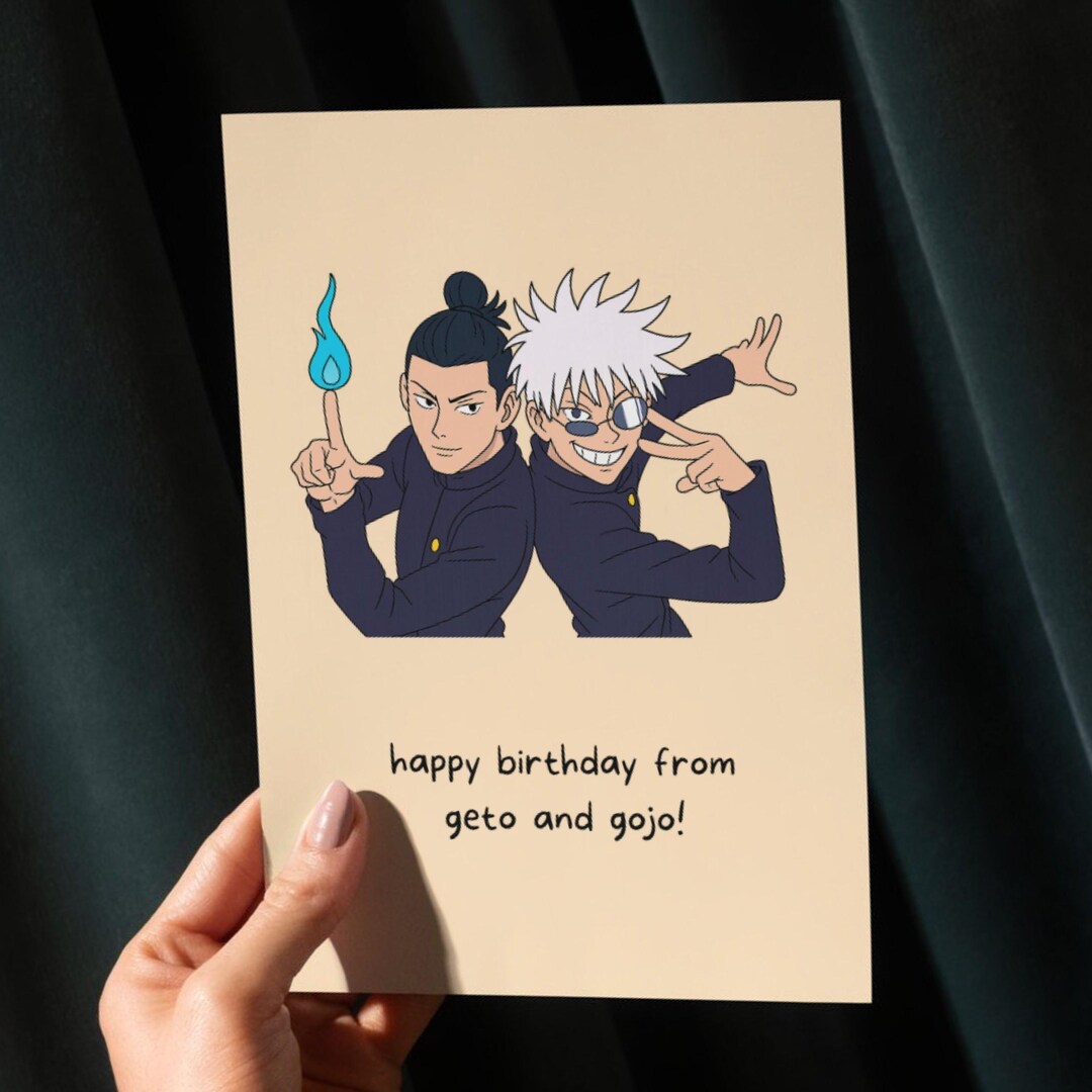JJK Gojo and Geto Birthday Card | Anime Besties Greeting Card | Funny ...