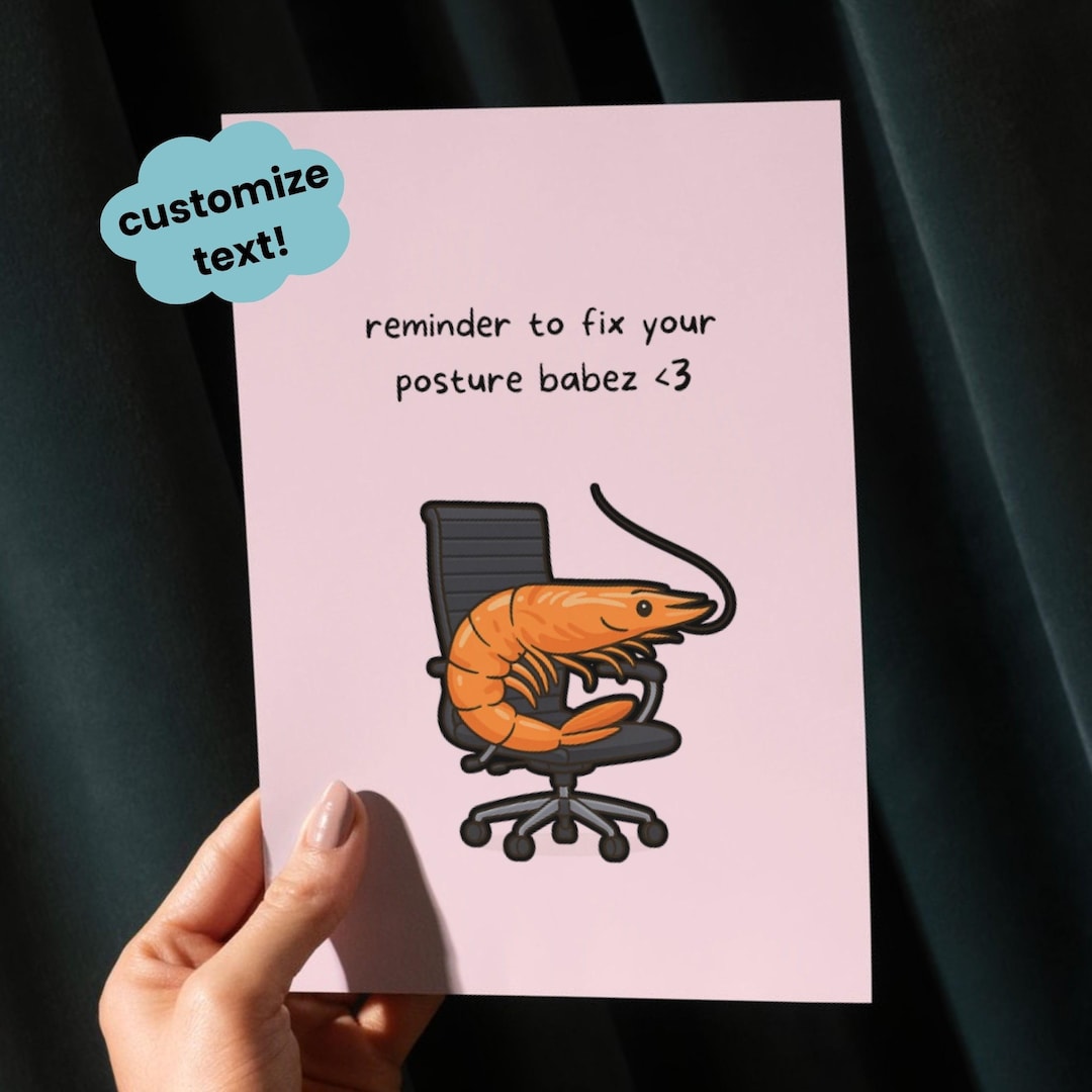 Funny Gen Z Card | Shrimp Posture in Chair Meme | Humor Card for Best ...