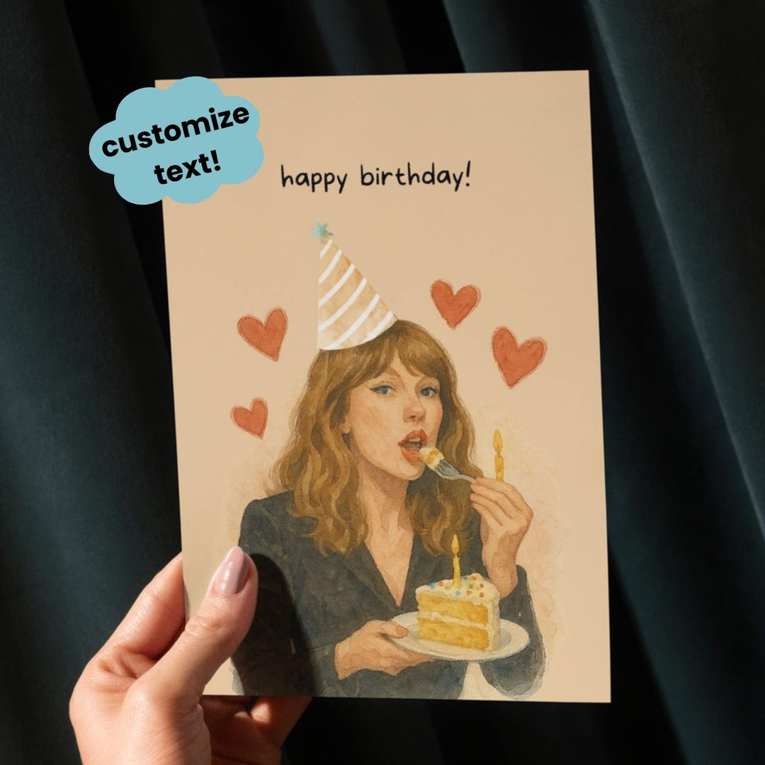 Tayl0r Swift Inspired Birthday Card | Swiftie Card | Funny Birthday ...