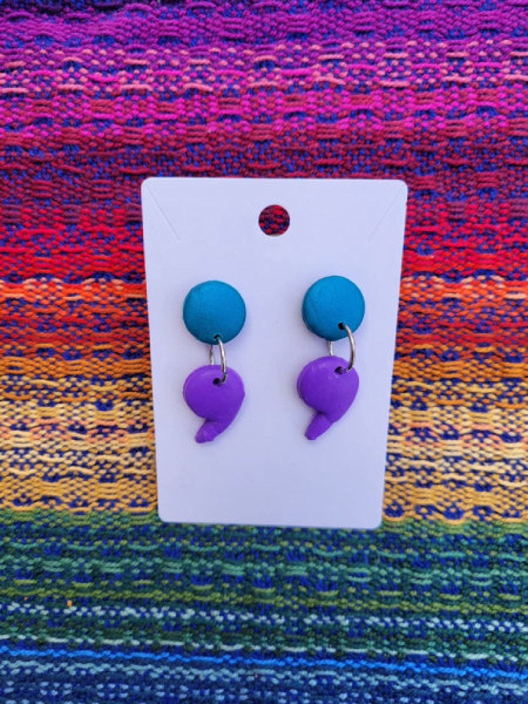 Semi-colon Suicide Awareness Earrings | Suicide Prevention | Depression ...