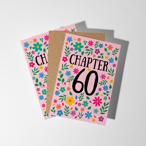 Chapter 60, Bright Floral 60th Birthday Card - Etsy