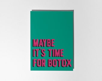 Botox Birthday Card Pack Funny Birthday Card for Best Friend, 30th ...