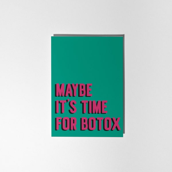 Funny Botox Birthday Card - Etsy