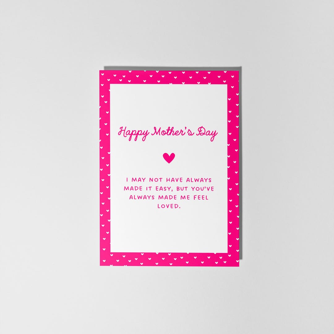 Heartfelt Mother’s Day Card, Appreciation Mum Card, Emotional Mum ...
