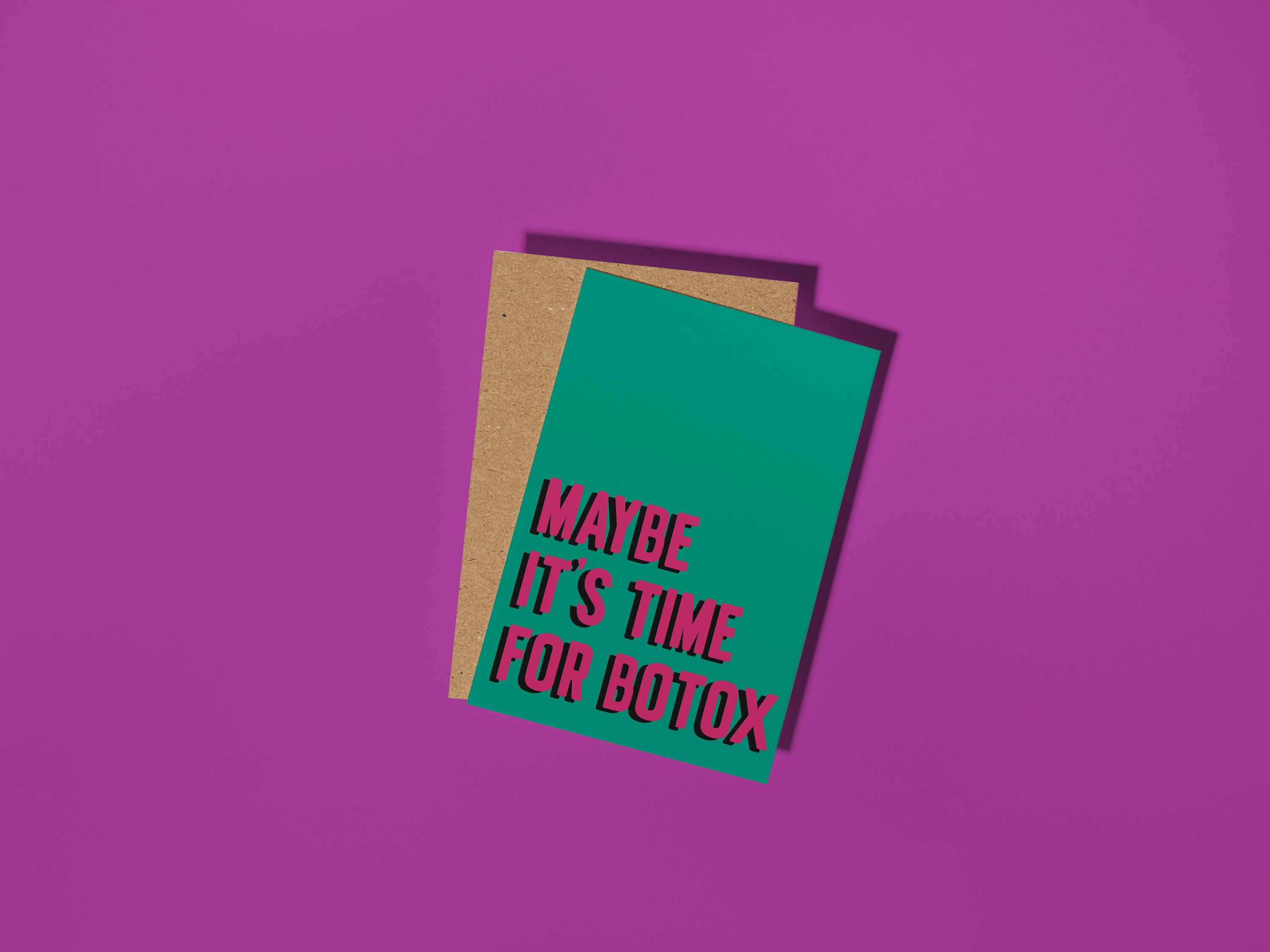 Maybe It's Time for Botox, Funny Birthday Card - Etsy