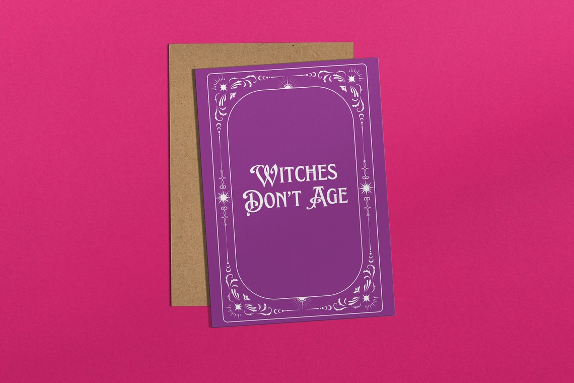 Witch Birthday Card, Witches Don't Age - Etsy