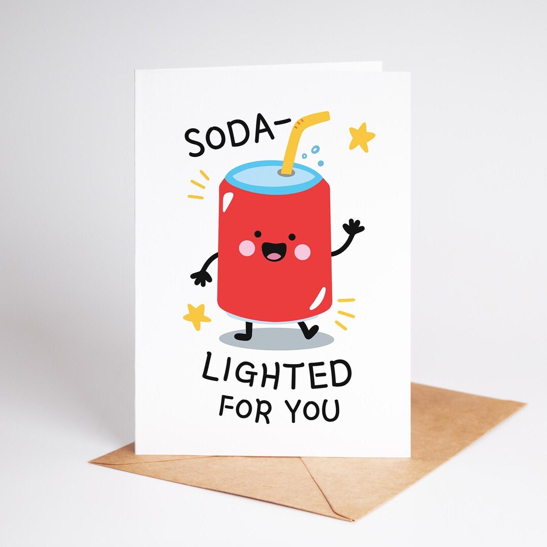 Funny Congratulations Card, Soda-lighted for You, Cute Pun for New Job ...