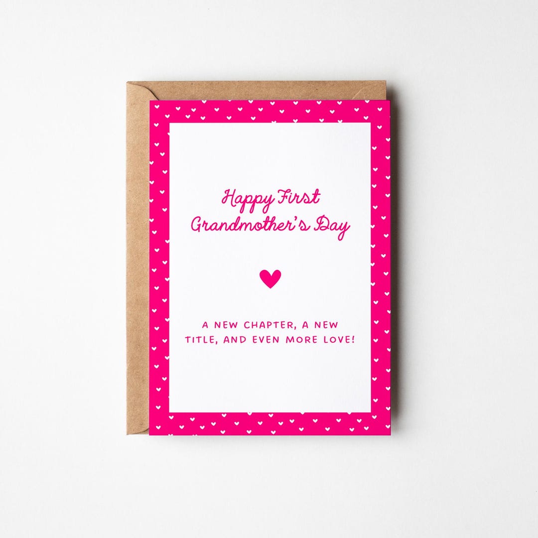 First Grandmother’s Day Card, New Grandma Card, Happy First Mother’s ...