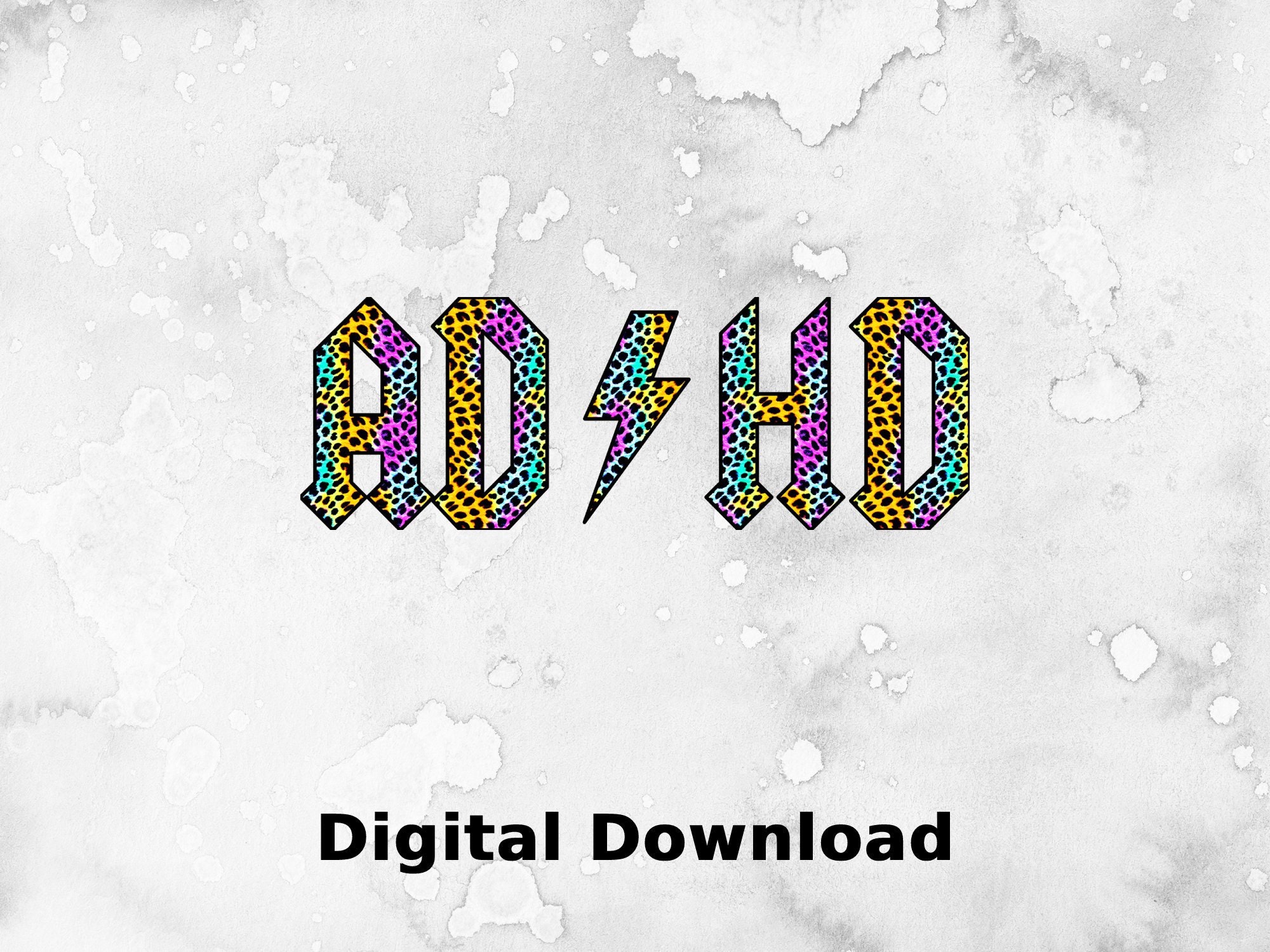 ADHD Funny SVG PNG Digital File for Cricut or Other Machine, Attention ...