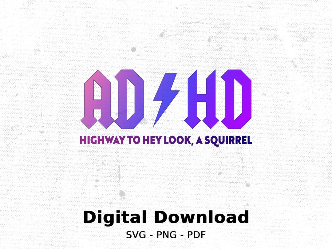 TDAH divertido SVG PNG archivo digital para Cricut u otra máquina ...