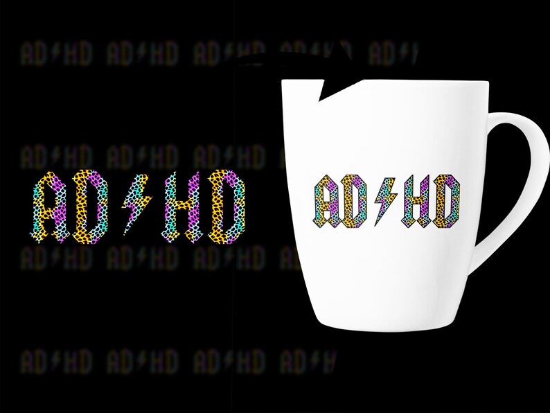 ADHD Funny SVG PNG Digital File for Cricut or Other Machine, Attention ...