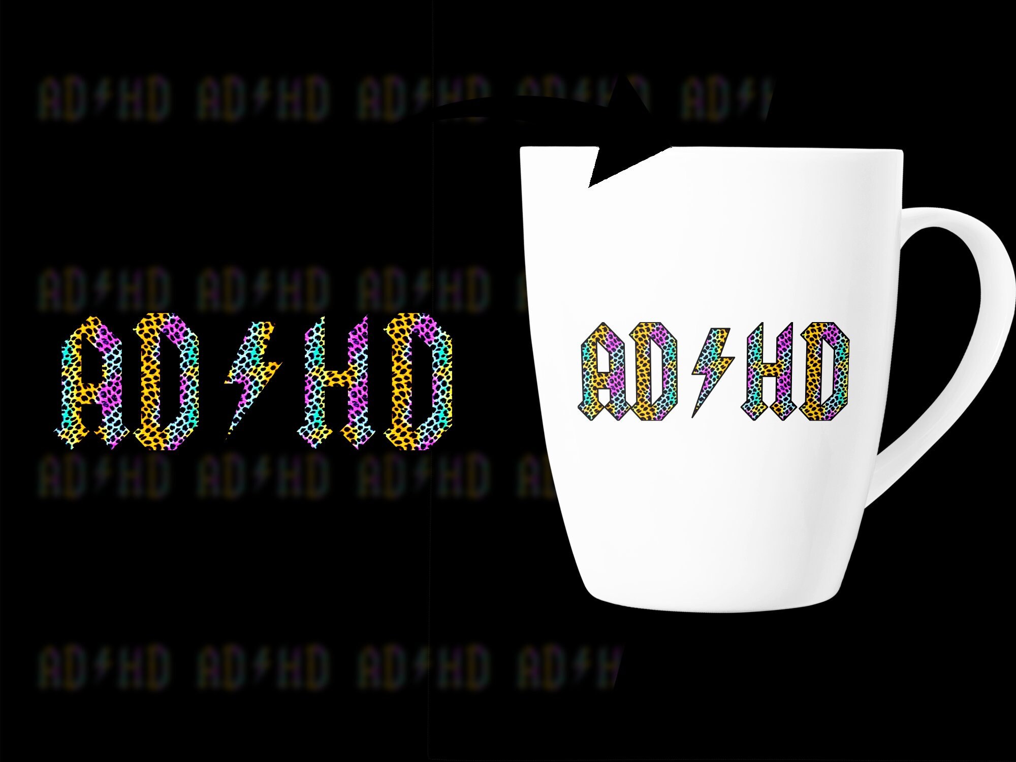 ADHD Funny SVG PNG Digital File for Cricut or Other Machine, Attention ...