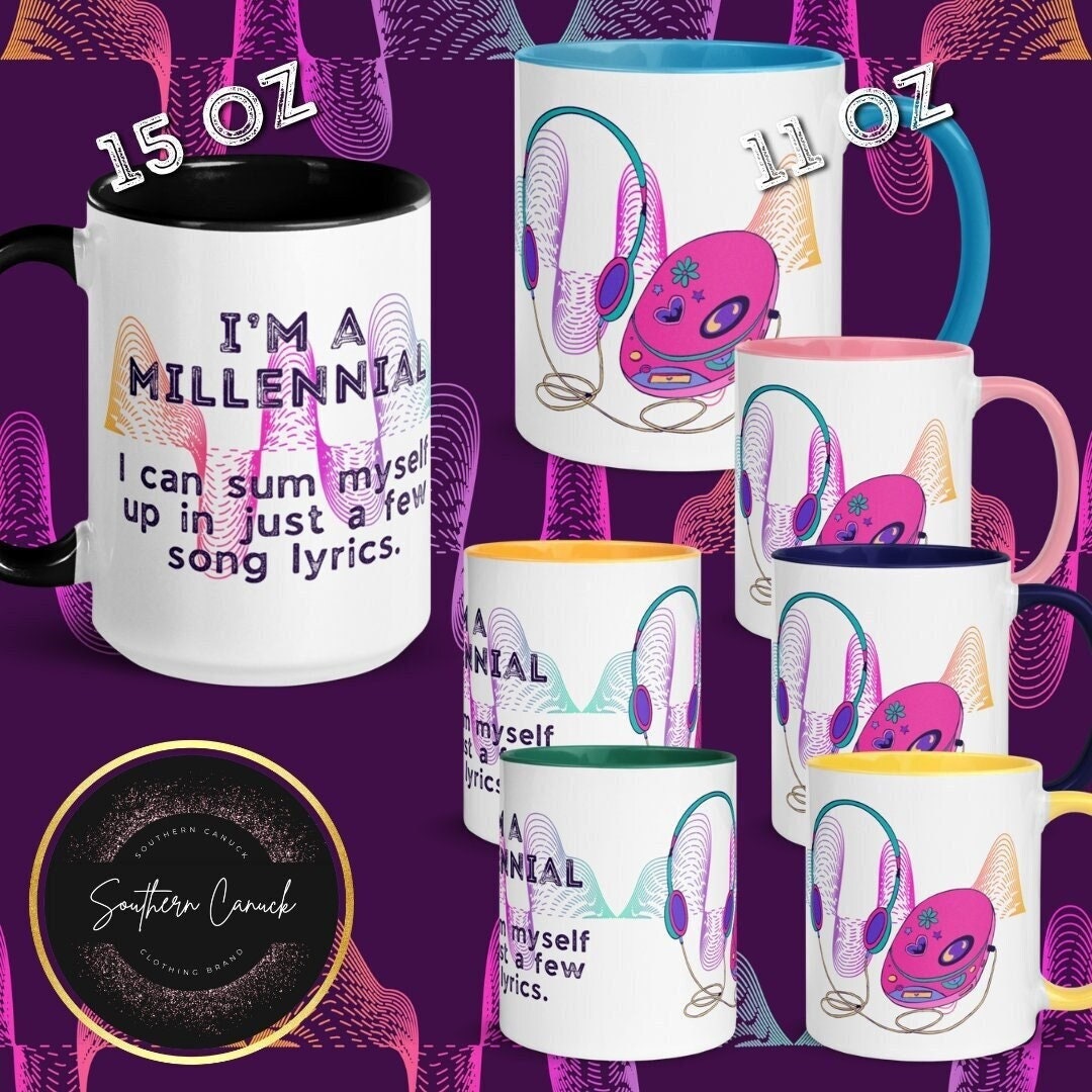 I'm a Millennial Mug With Color Inside - Etsy